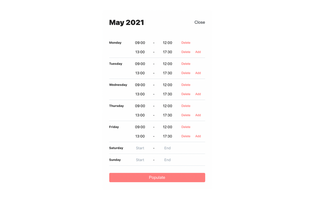 Timesheet management | Humaans
