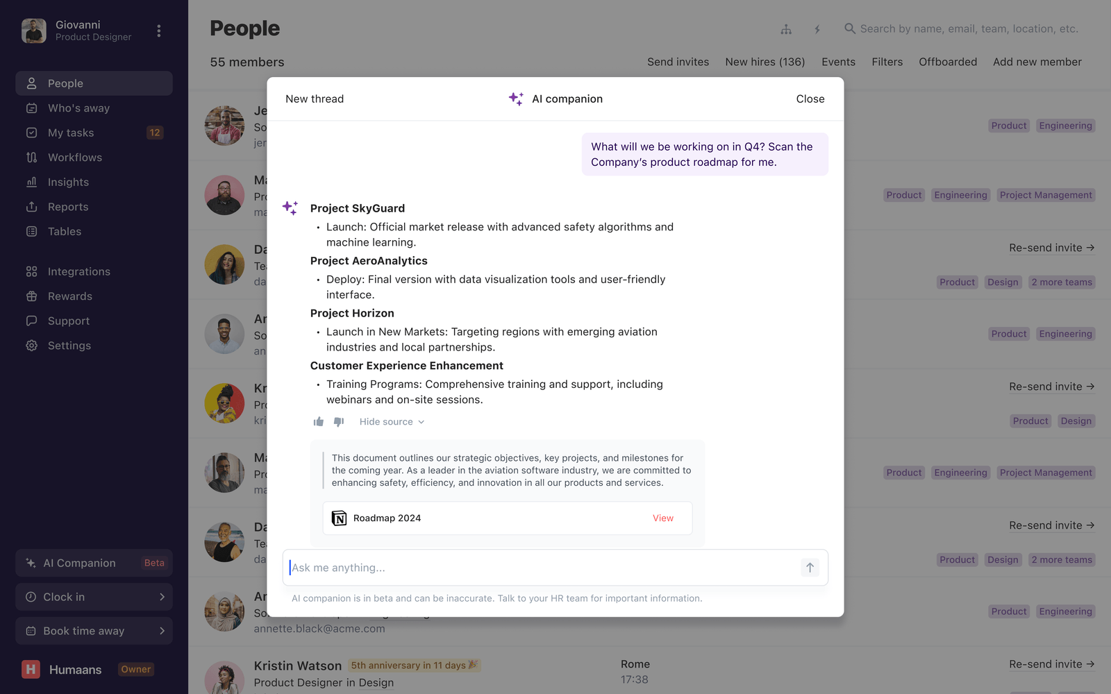 AI-Powered HRIS | Humaans