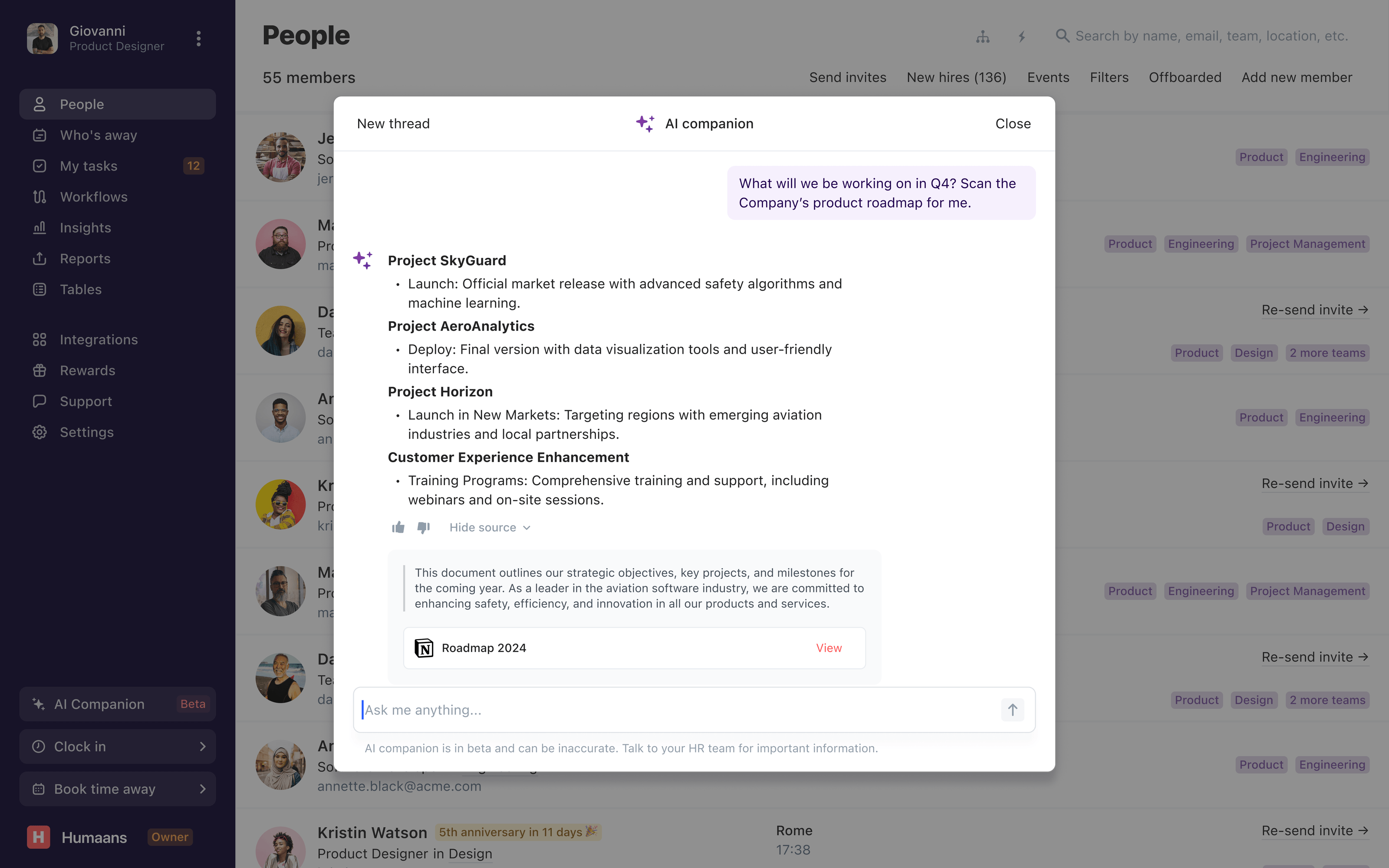 AI-Powered HRIS | Humaans