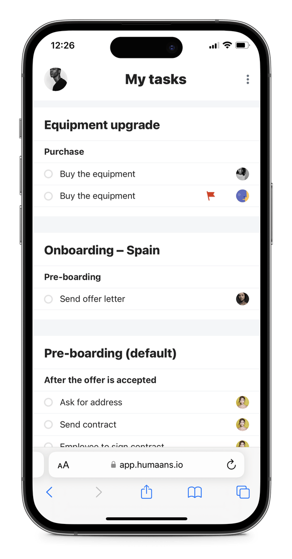 Mobile HRIS App | Humaans